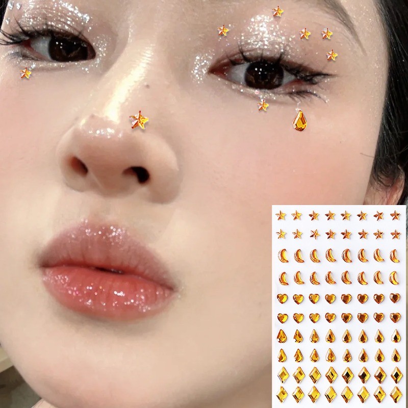 Costume Party Face Sticker - Self-adhesive Acrylic Patch - Stages Make ...