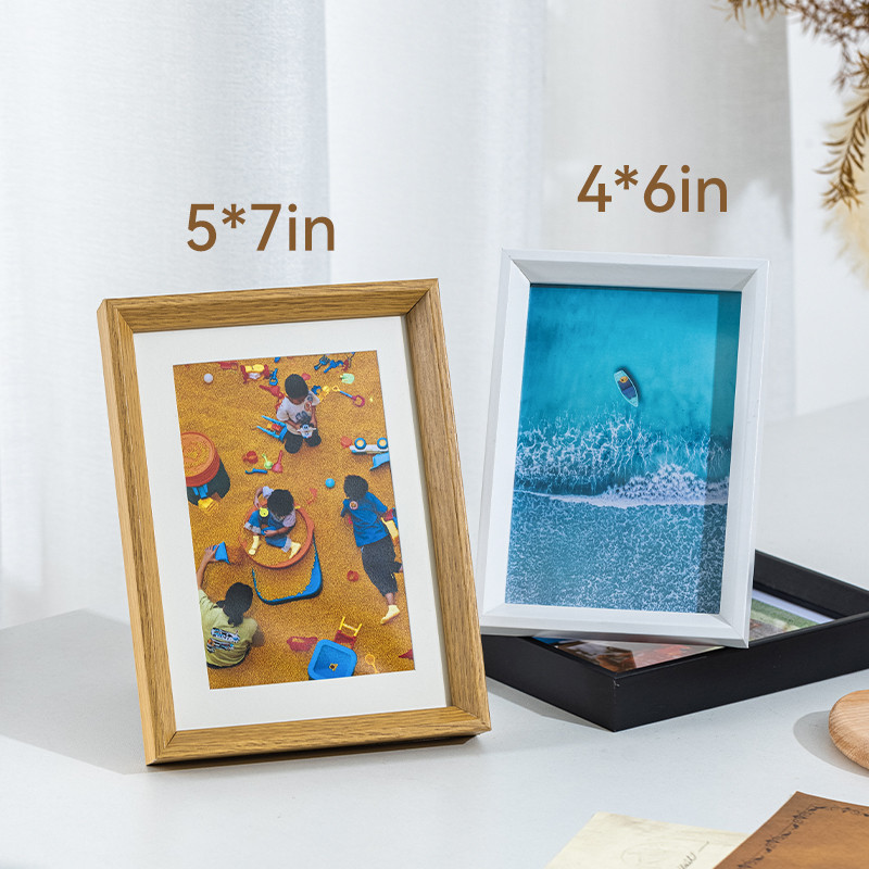 Deli Vusign Photo Frame Thick Oblique Frame Wall Stand Home Decor 4R 5R ...