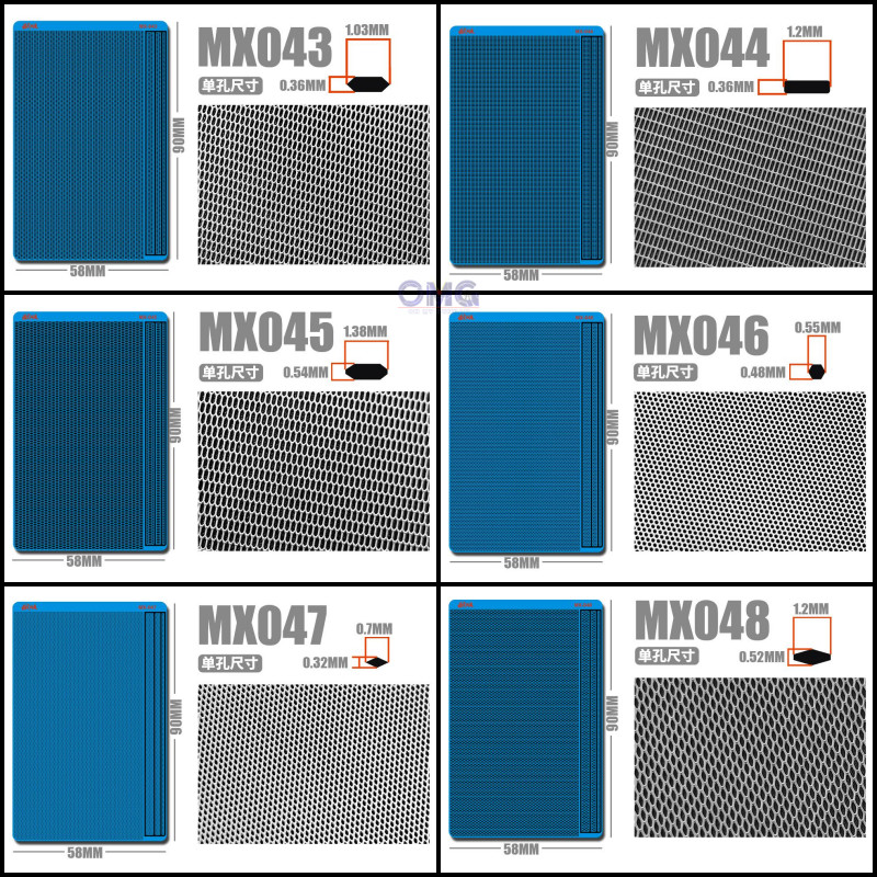 MoShi Metal Part Gundam Etching Part Metal Fitting MX037 - MX048 Mo Shi Etching Modification ...