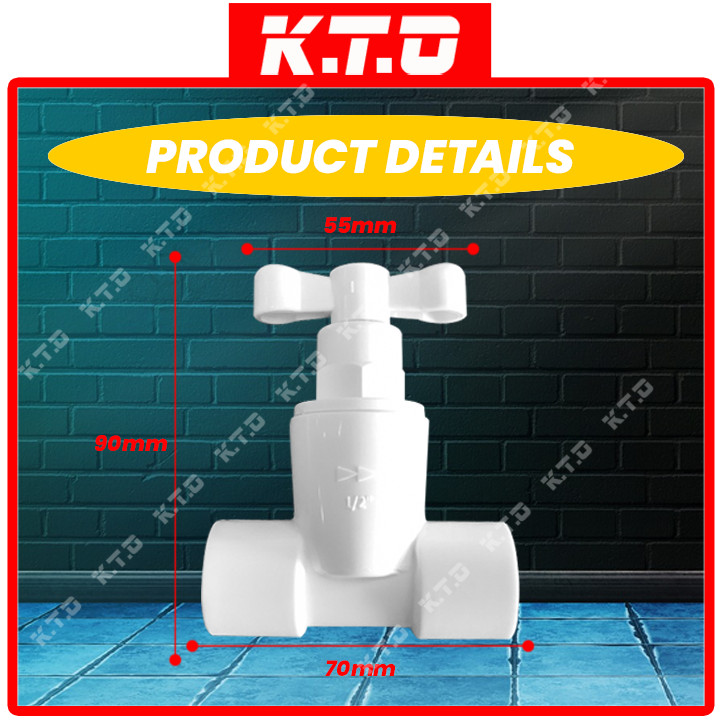PVC 1/2 Inch Kitchen & Bathroom Sink Faucet Stop Cock PVC Bib Water ...