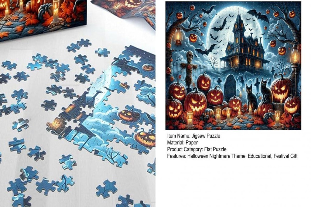 Halloween Pumpkin Puzzle Spooky Halloween Puzzle Spooky Halloween ...