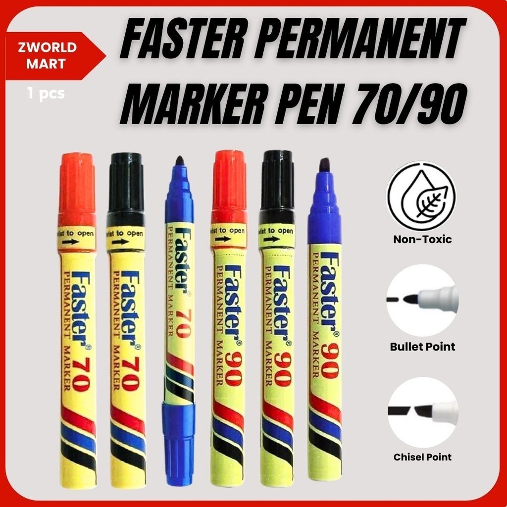 FASTER Permanent Marker Pen 70/90 | Shopee Malaysia