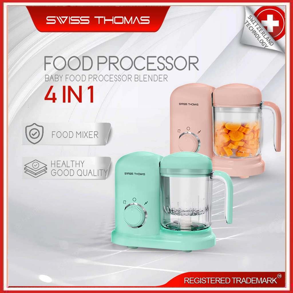 REDBUZZ 4 in 1 Baby Food Processor Steamer/Mixer Blender/Heating ...