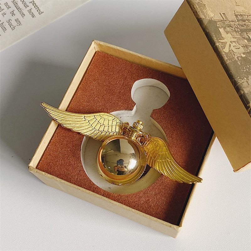 *Harry Potter Pocket Watch, Golden Snitch Angel Wings Ball, Flip up ...