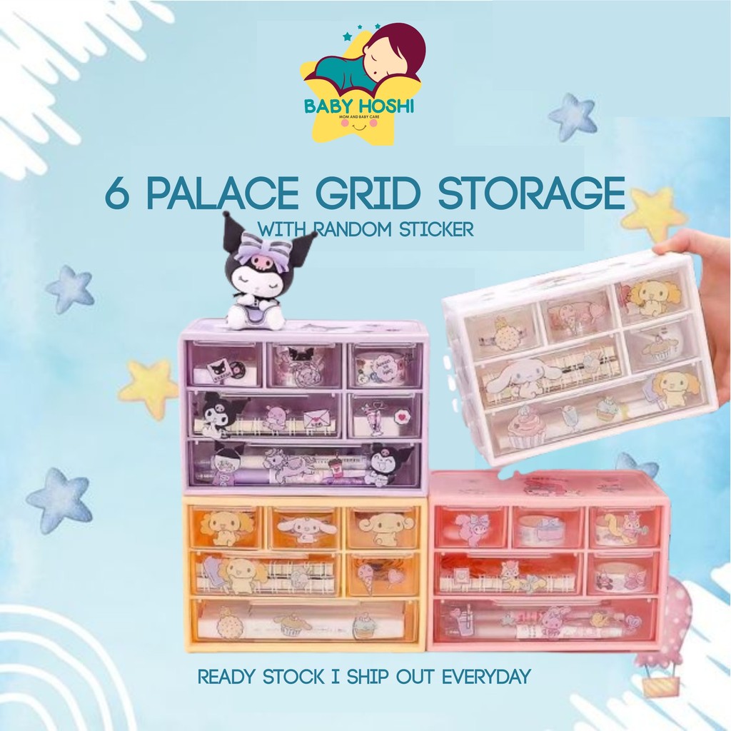 BH Storage Box With Stickers Desk Jewelry Cabinet Female Desk Storage ...