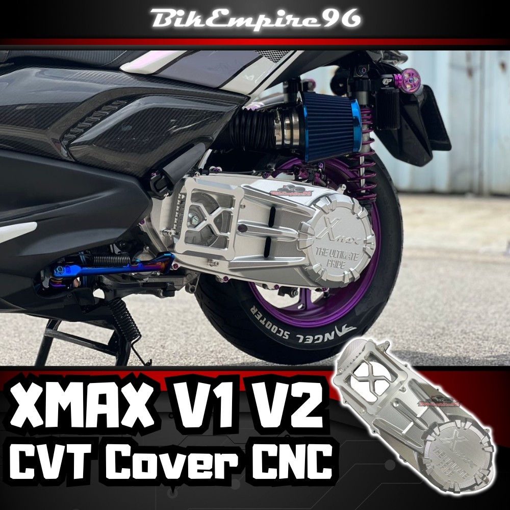 Xmax V1 V2 CVT Cover ThaiLook Design CNC Crank Case Cover Transmission ...