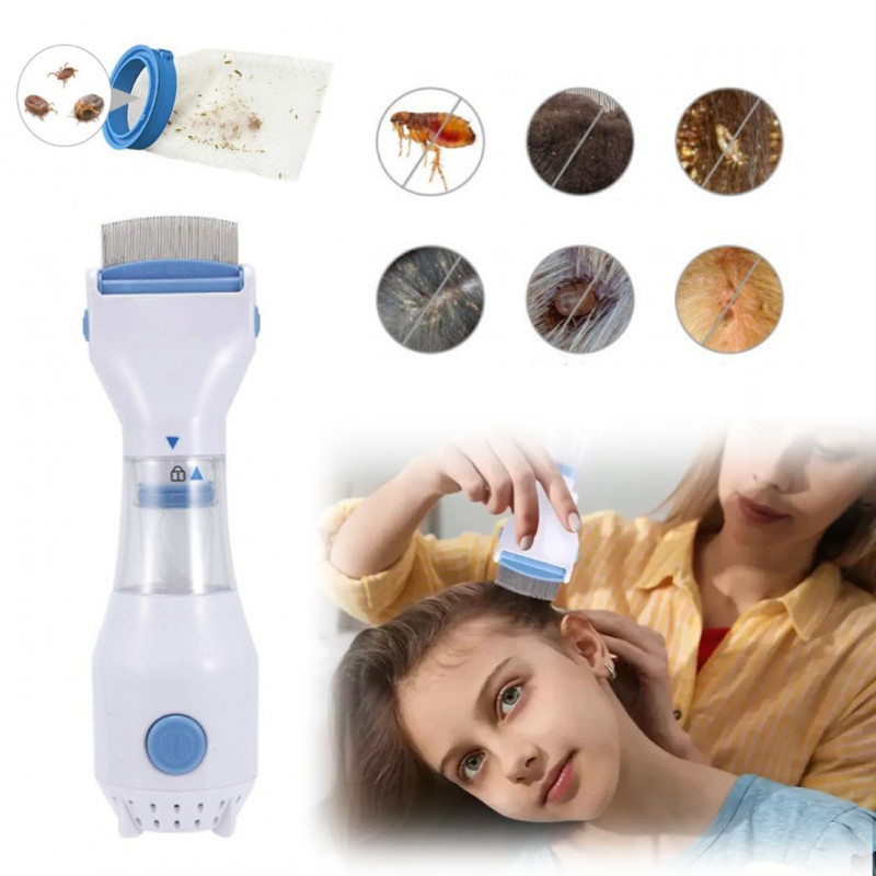Pet Comb Electric Lice Remover Hair Cleaner Removing Flea Lice Hair ...