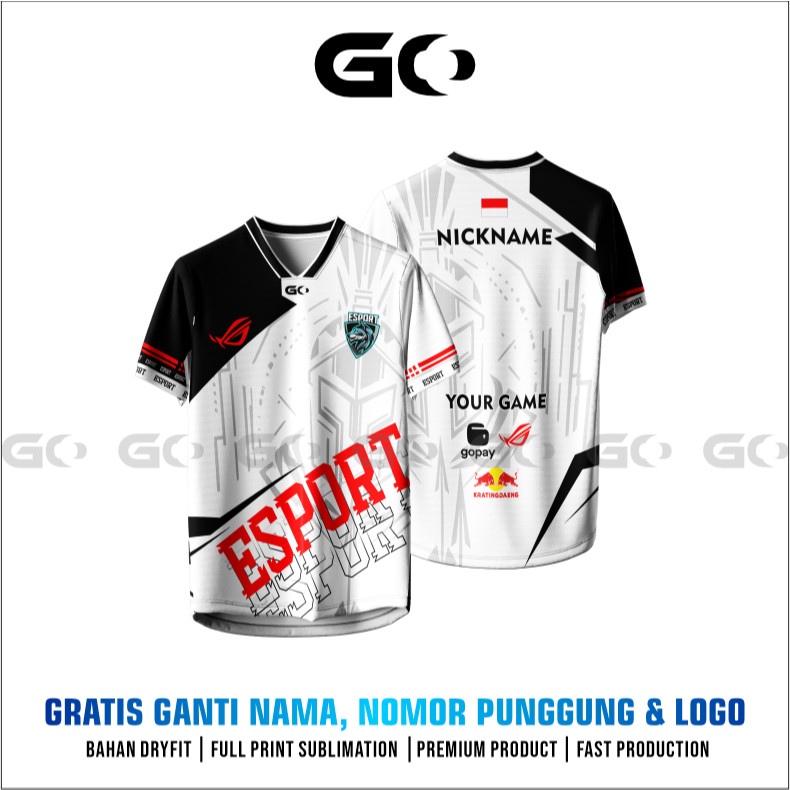 Jersey Kaos Baju Gaming Esport SPARTA CUSTOM Terbaru GRATIS NAMA DAN ...
