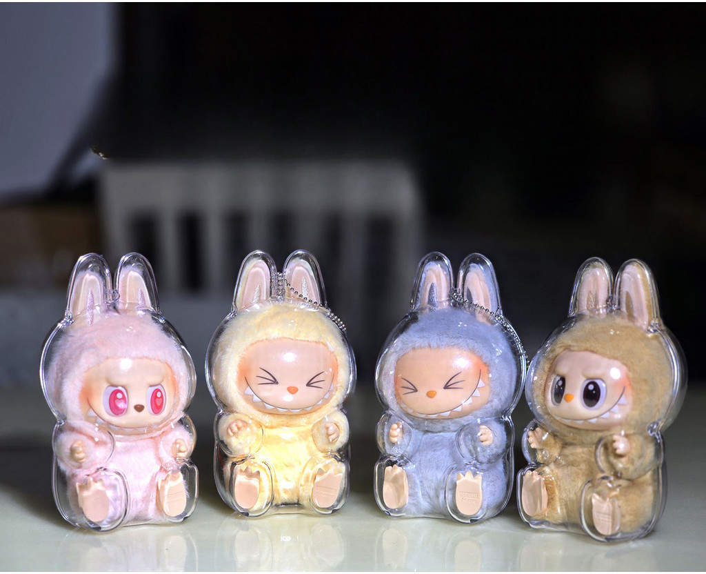 Labubu Protective Acrylic CaseTransparent Portable Cable Organizer Box ...