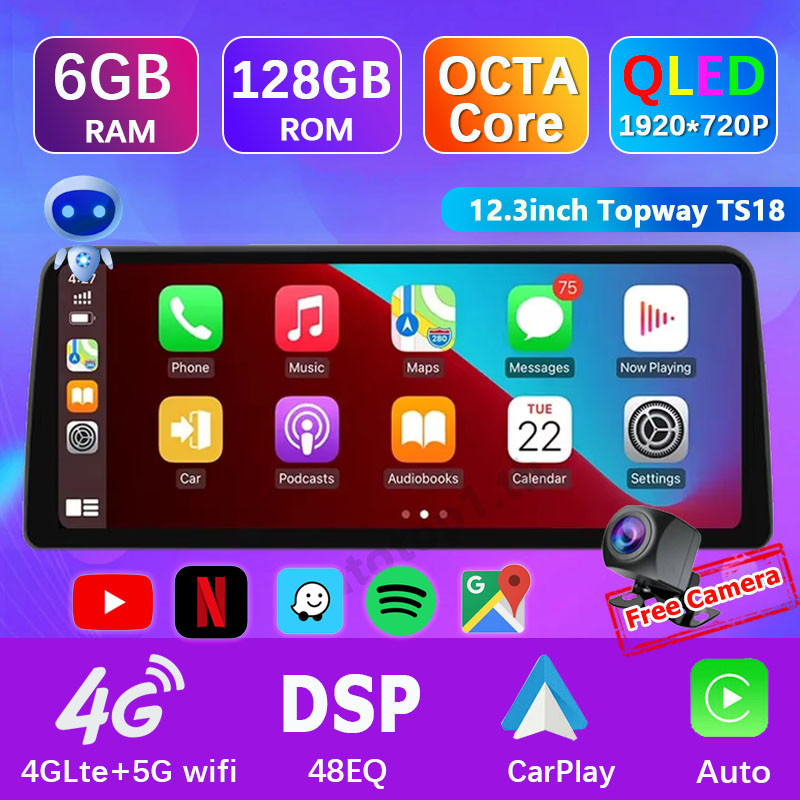 Topway TS18 Android Car Player (SIM Card Support) 12.3" 2din 9/10inch ...