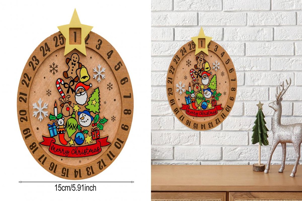 {tshitoli} Nativity Scene Countdown Display Rotating Christmas ...