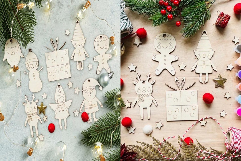 AREL Wooden Craft Project for Ages Christmas Diy Set Christmas Diy ...