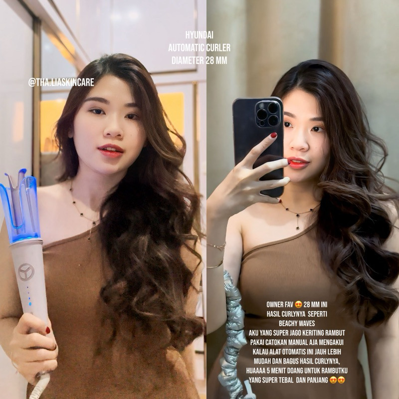 Hyundai CATOKAN AUTOMATIC CURLER 28mm with LED BLUE ION LIGHT( Catok ...