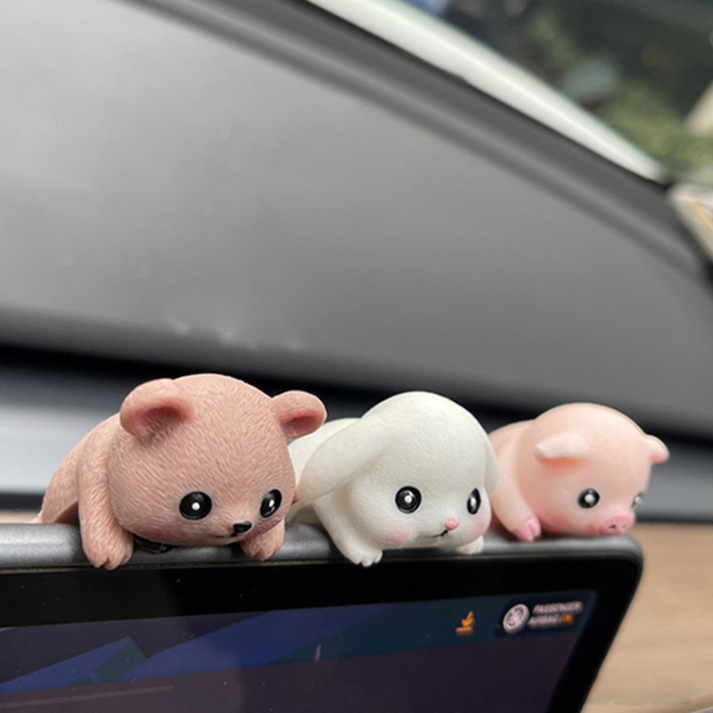 Cute Monitor Small Animal Ornaments Cartoon Lie-prone Car Interior ...