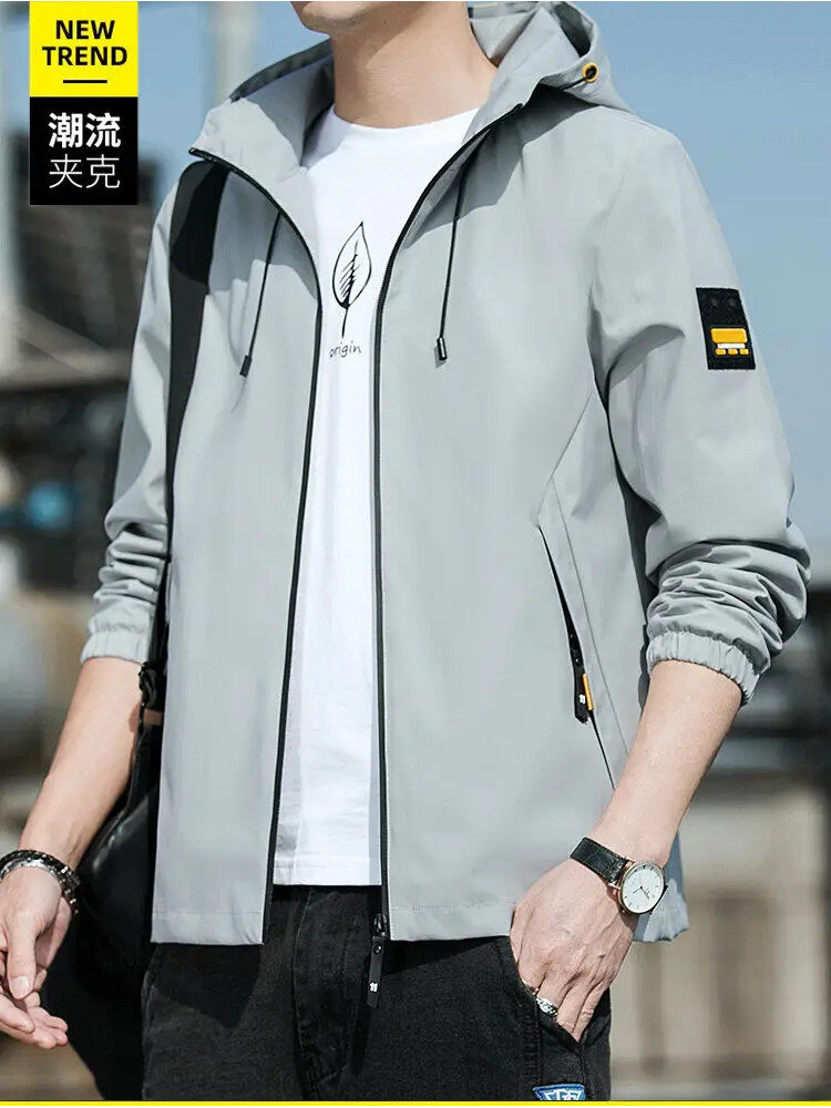 Men's Jacket Waterproof and Windproof Spring and Autumn Bomber Casual ...