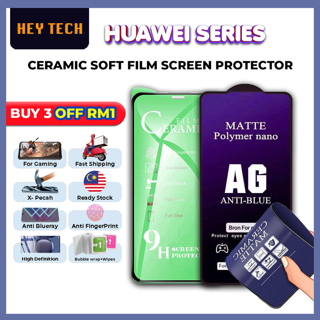 (X PECAH) Ceramic Clear 9D Matte Screen Protector For Huawei Y5P 2020 ...
