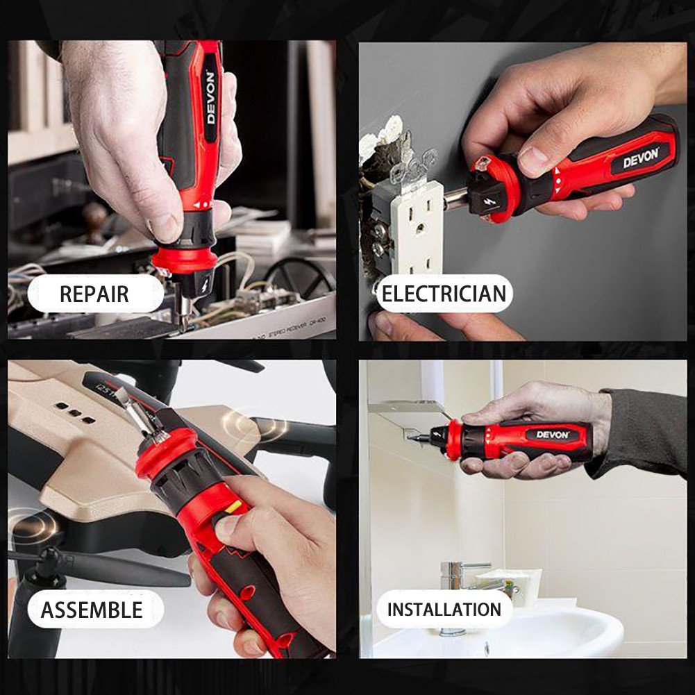 Devon 4V Electrical Screwdriver Set Smart Cordless Electric Screw ...