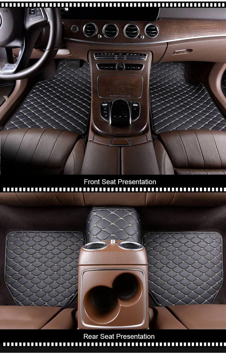New 5Pcs Set PU Leather Car Floor Mats Waterproof Dust-Proof Auto Foot ...