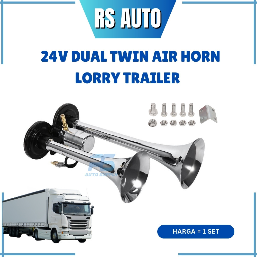 Air Horn 24V Truck Lorry Trailer Air Horn High Frequency Loud Hon Angin ...