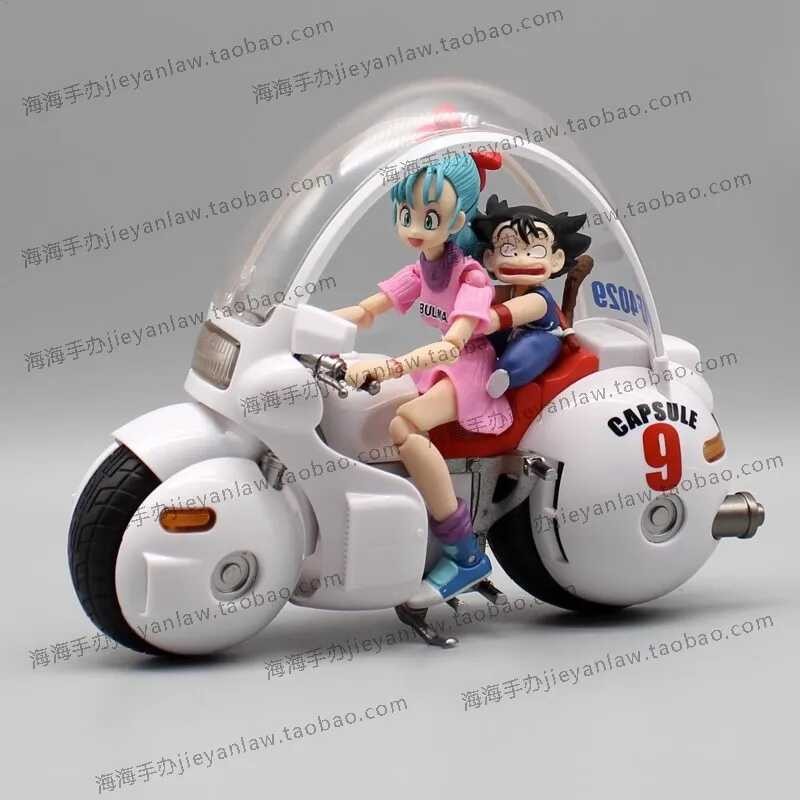 LY Dragon Ball Anime Fig Goku Bulma Action Fig Small Gouk Riding No.9 ...