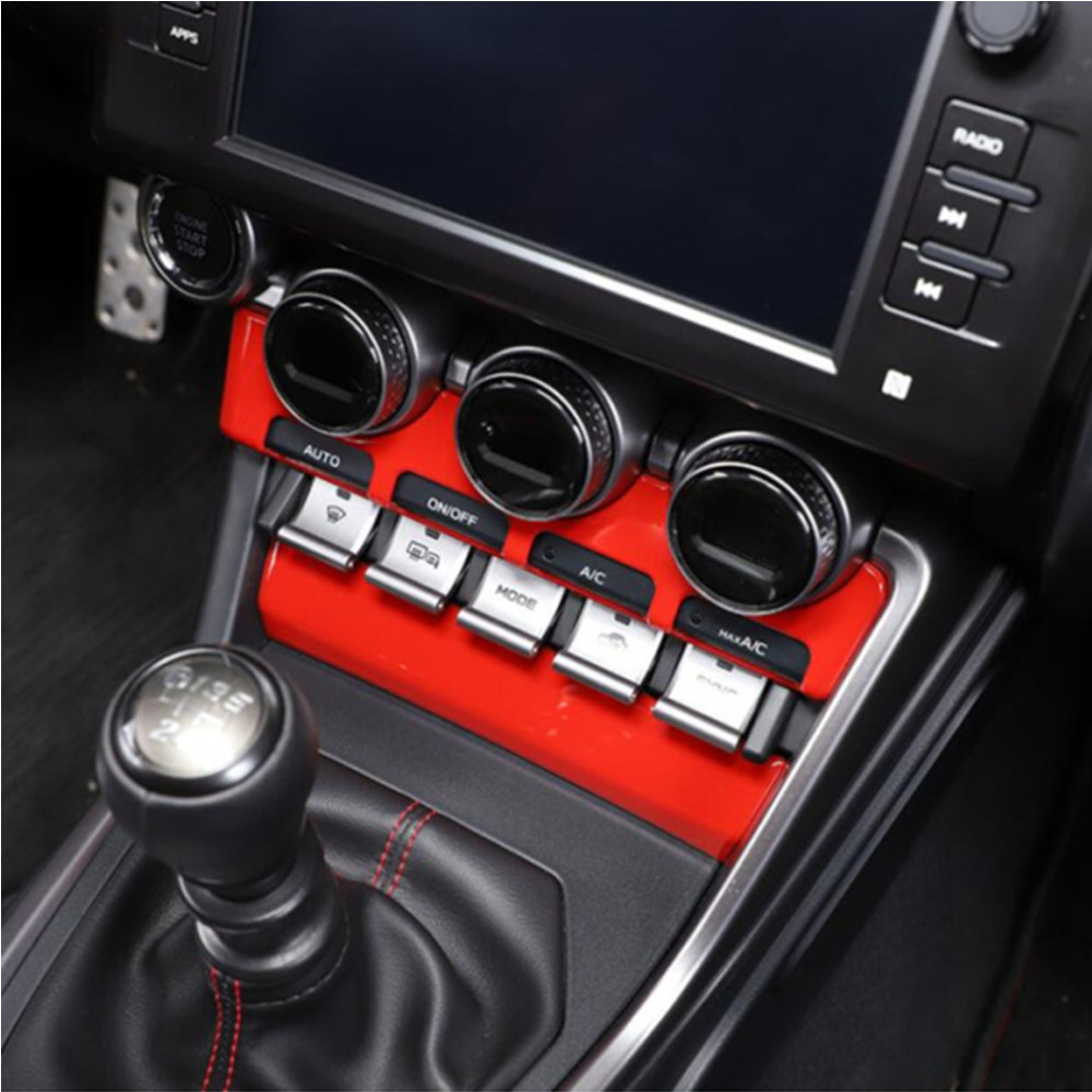 ABS Car Center Console Air Conditioning Mode Panel Trim Cover Sticker ...