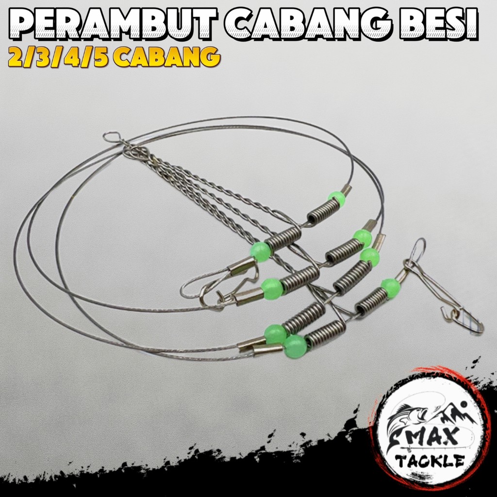 Perambut Cabang Besi 2/3/4/5 cabang Anti-Winding Swivel String Sea ...