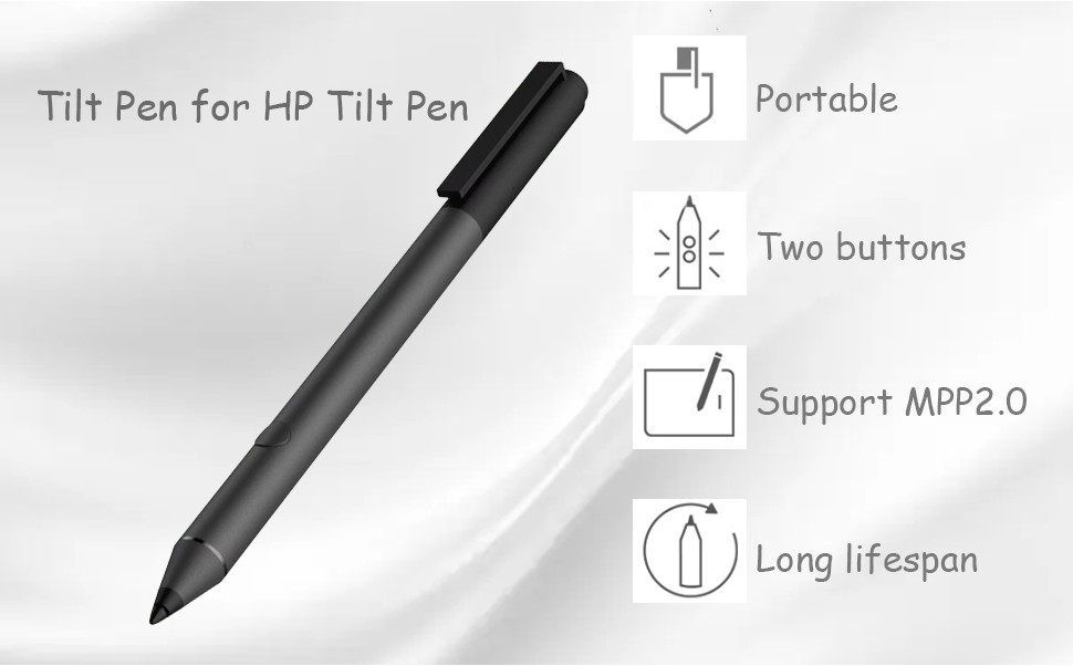 Bluetooth Tilt Stylus Pen for HP SPEN-HP-03(2MY21AA) Spectre X360 Envy X360 Pavilion X360 Laptop ...