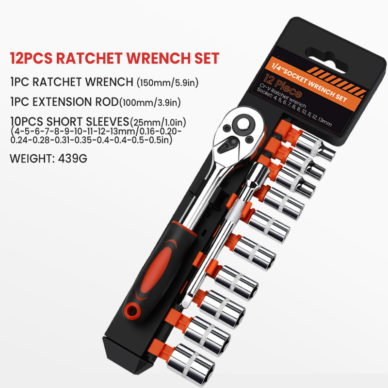 Multi-Function Ratchet Spanner Set for Car and Motorcycle Repair ...