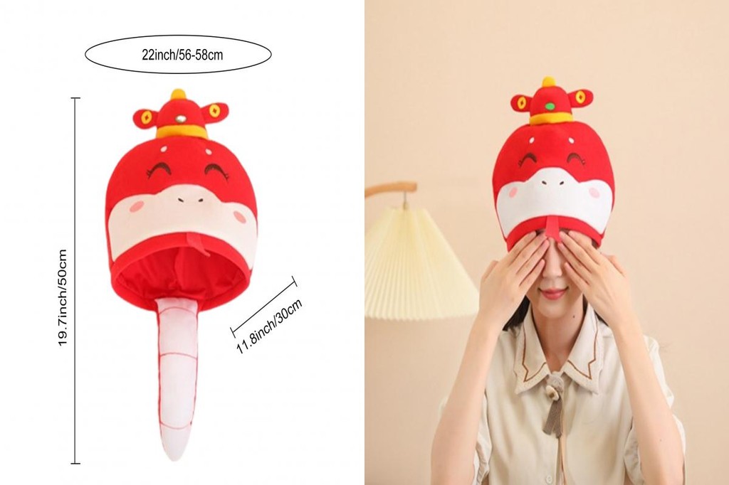Giaurz New Year Hat Chinese New Year Snake Hat Costume for Good Luck ...