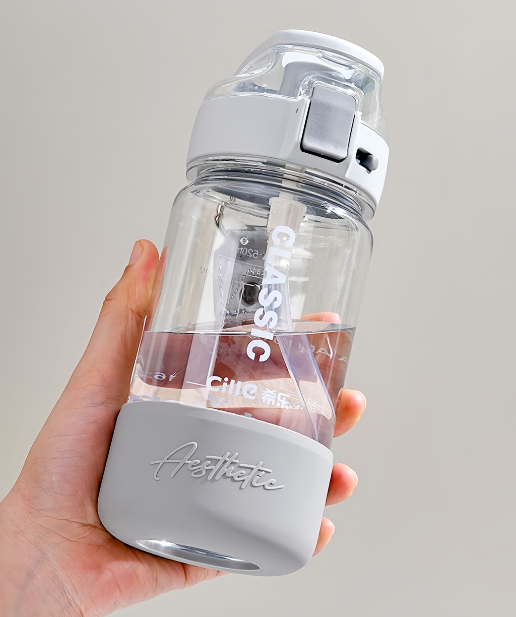 Cille Tritan Dual Sip w Straw & Strap & Holder Tritan Bottle Air 2 Cara Minum dgn Straw & Tali ...