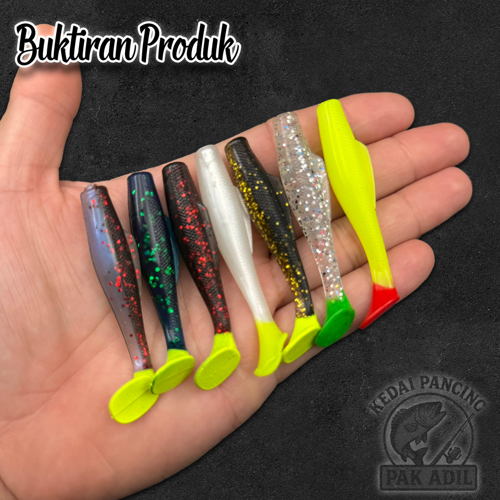 6cm SP Paddle Tail 1pc Lure Fish Clone TPR Soft Bait Soft Plastic ...