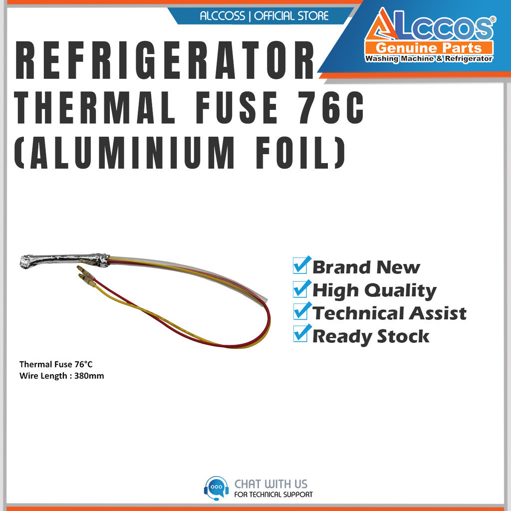 UNIVERSAL REFRIGERATOR THERMAL FUSE 76C (ALUMINIUM FOIL) | Shopee Malaysia