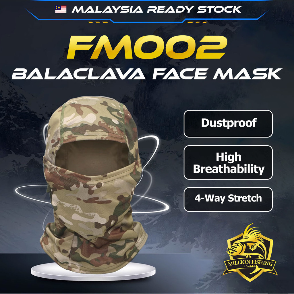 Penutup Muka Buff Balaclava Face Mask Anti Dust Breathable Head wear ...
