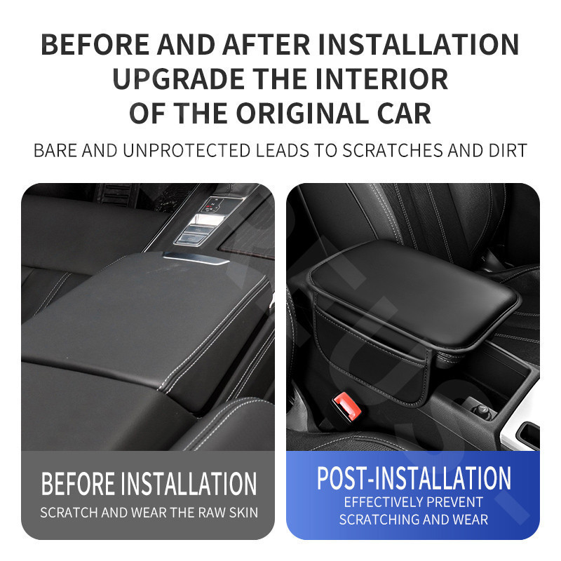 ISUZU Car Armrest Pad Leather Center Console Armrest Storage Box ...