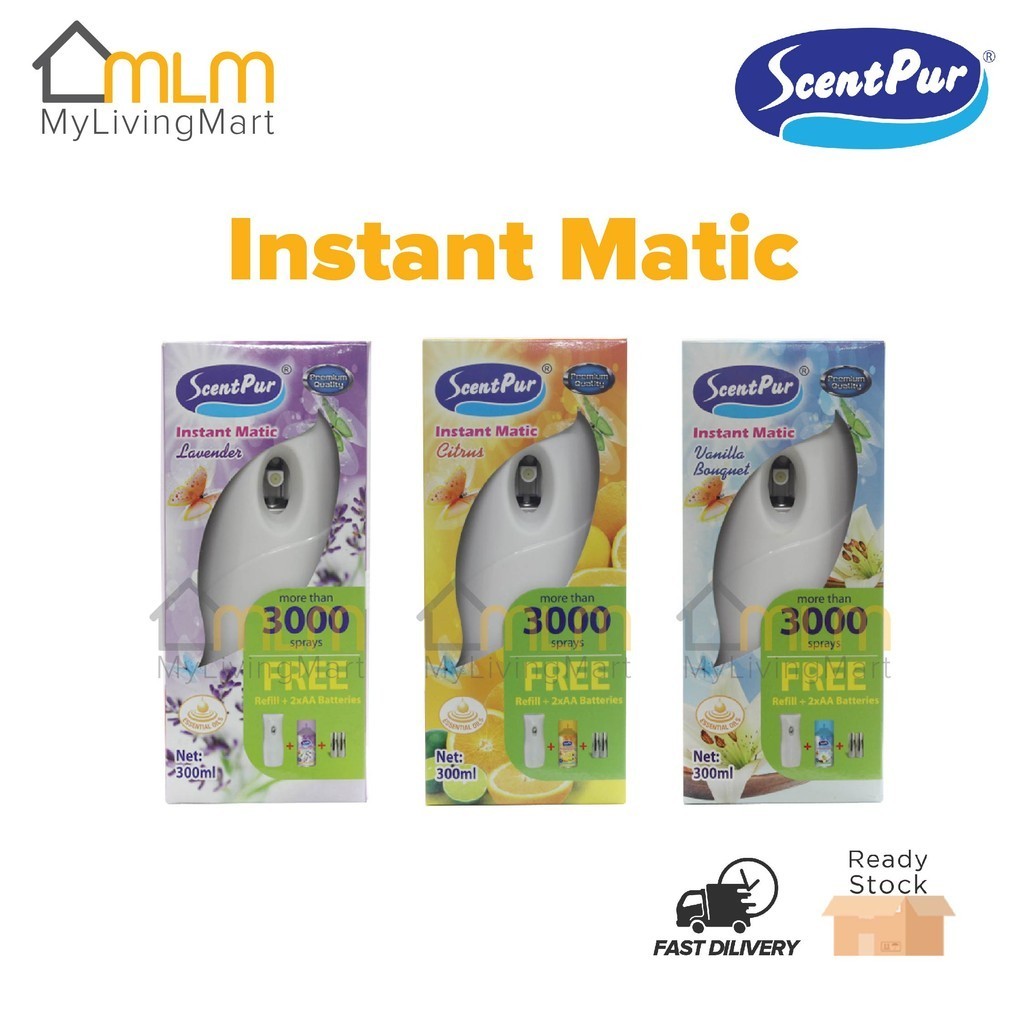 ScentPur Instant Matic Dispenser Spray Set With 2AA Battery 300ml Scent Pur | Shopee Malaysia