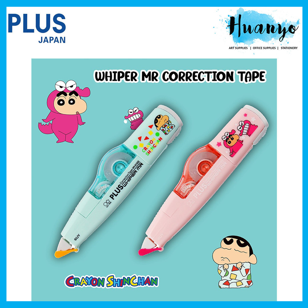PLUS Crayon Shin Chan Whiper MR MR2 Correction Tape + 2Pcs Refill Set ...