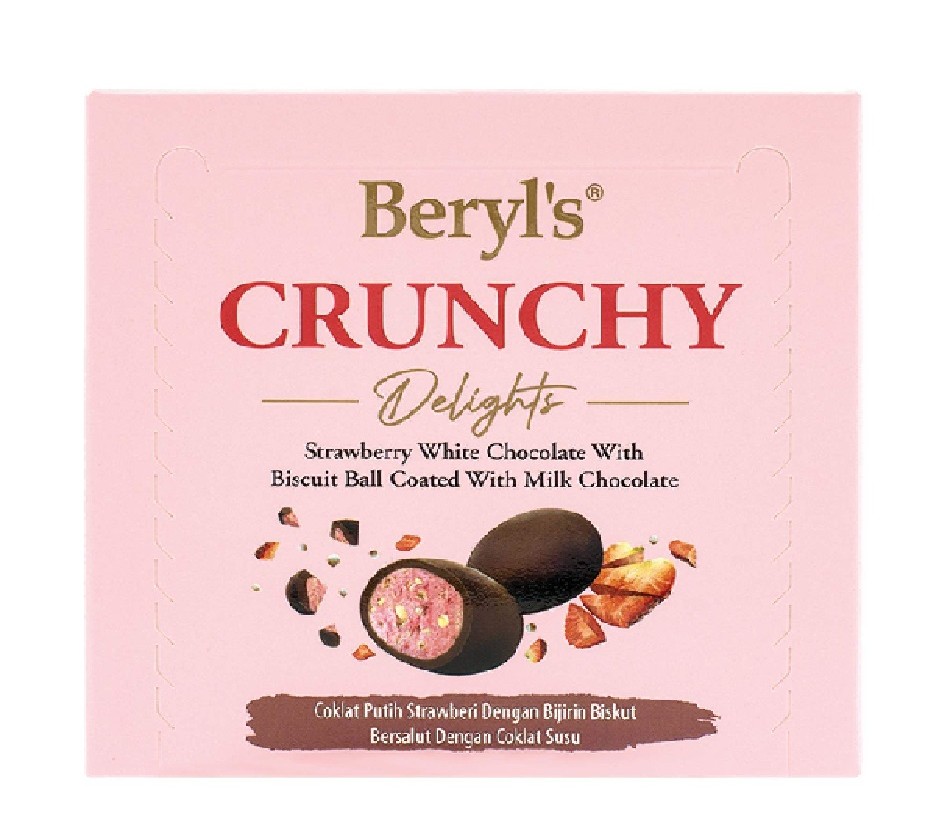 Beryl's Crunchy Delight Strawberry White Chocolate With Biscuit Ball ...