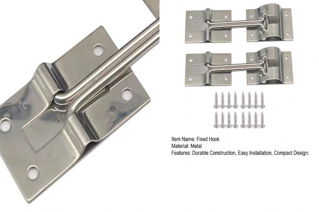 CHA Rv Door Latch Bracket Arm Length 6 Inches Latch Bracket Stainless ...