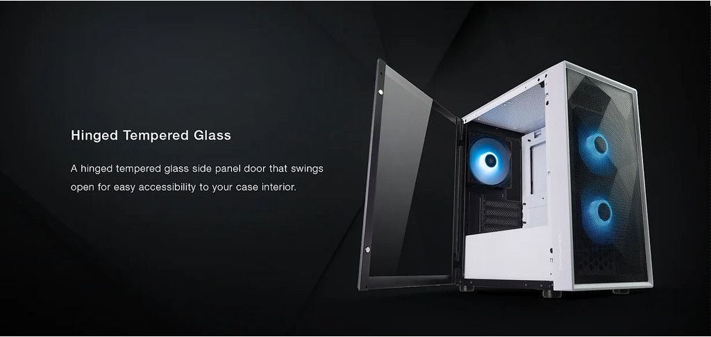 Tecware FORGE M2 TG ARGB White MATX Gaming Case Casing Chassis (TWCA ...