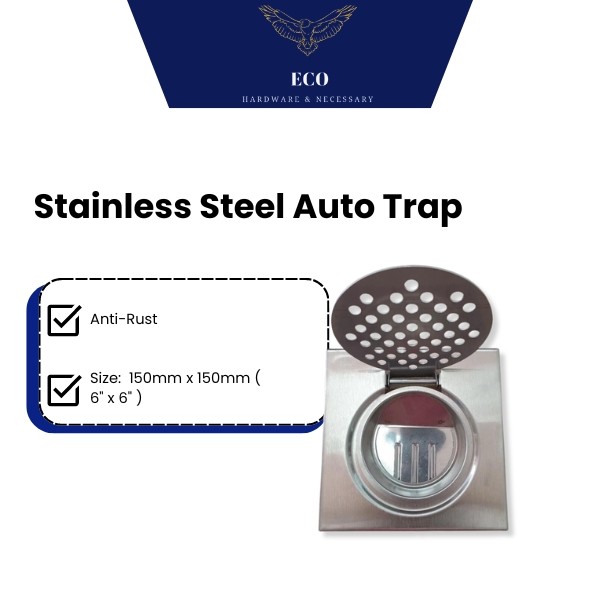 Stainless Steel Auto Trap Anti Cockroach & Odorous Floor Drainer Trap ...