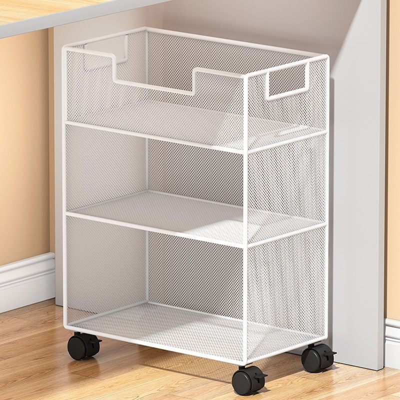 Bookshelf Floor-to-ceiling shelf Movable book storage cabinet under ...