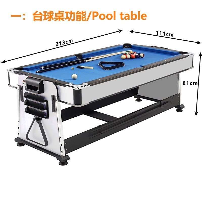 7-foot 4-in-1 Billiard Table Pool Table Adult American Black 8 Billiard ...
