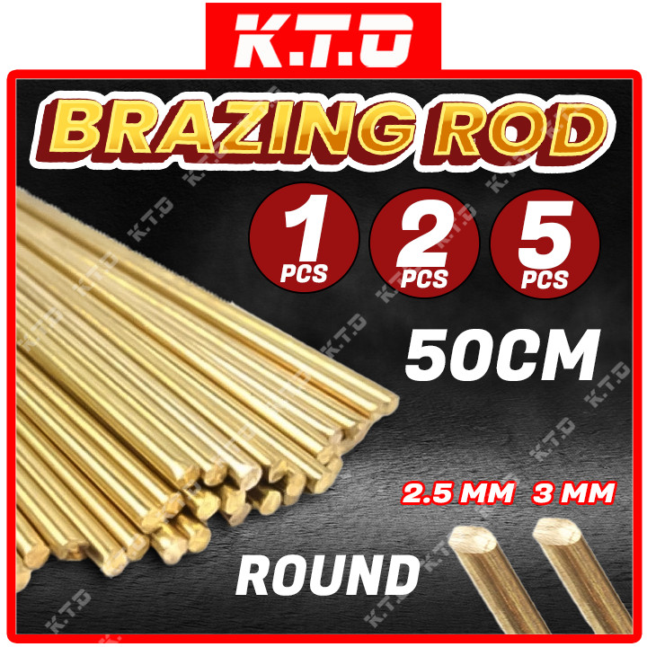 1 / 2 / 5pcs 50cm Copper Brazing Alloy Rods for Welding Aircon Pipes ...