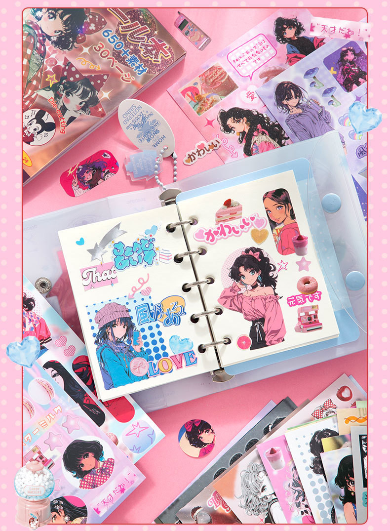 Japanese-Style / Sticker Collection Book / Die-Cut Stickers ...
