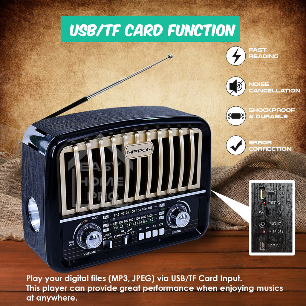 NIPPON PORTABLE RADIO BLUETOOTH/FM/AM/MW/SW 4 (KAKAK) | Shopee Malaysia