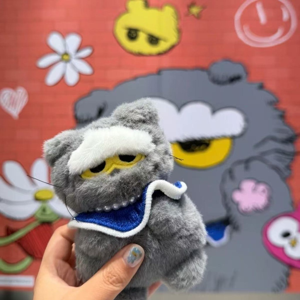 Kpop Idol G-DRAGON ZO&FRIENDS Plush Keyring ZOA Grey Cat Doll GD ...