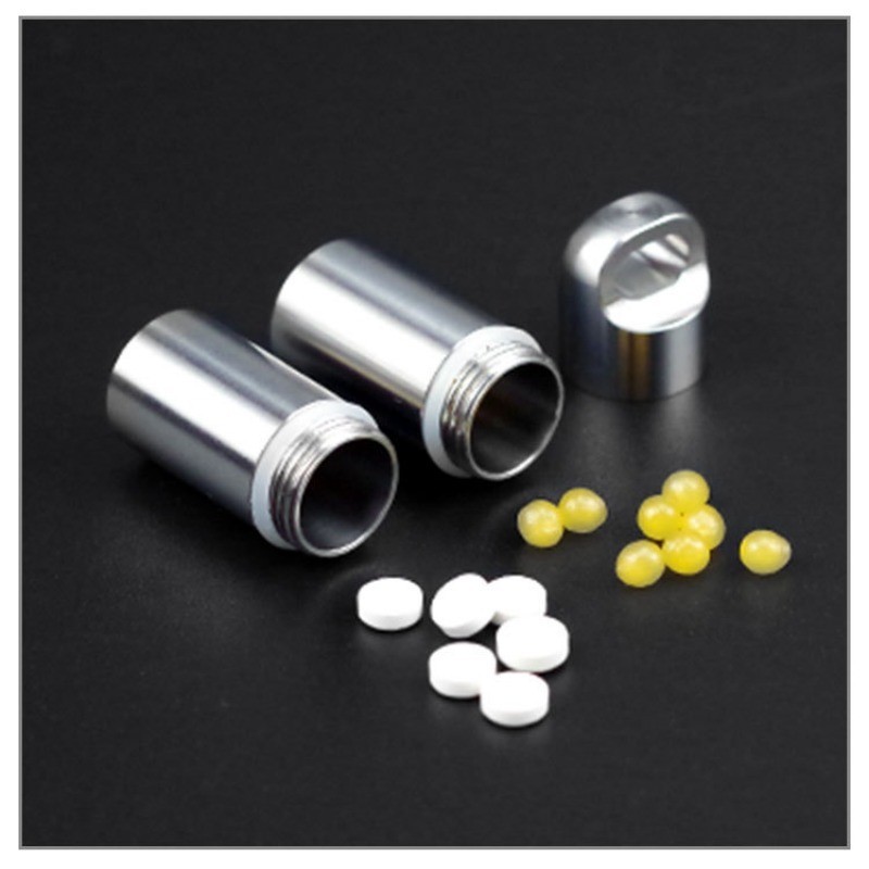Stainless Steel Metal Mini Small Pill Box Portable Portable Pill Bottle ...
