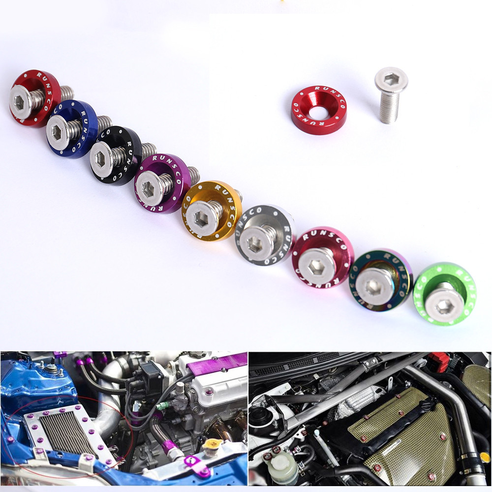 Aluminum M6 Fender Washers and Bolt License Plate Frame Washer Bolts ...