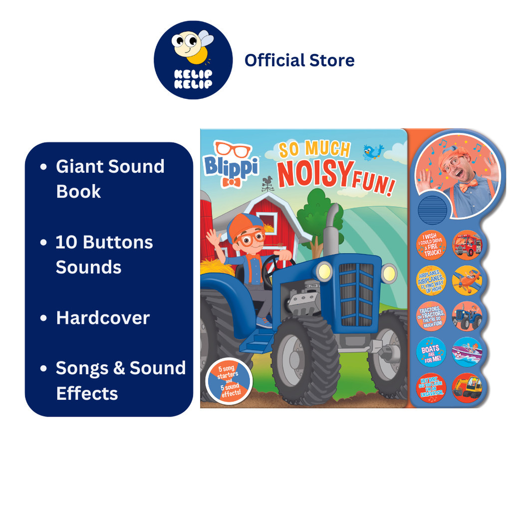 Blippi 10 Buttons Sound Book For Kids Noisy Fun With Songs & Sound ...
