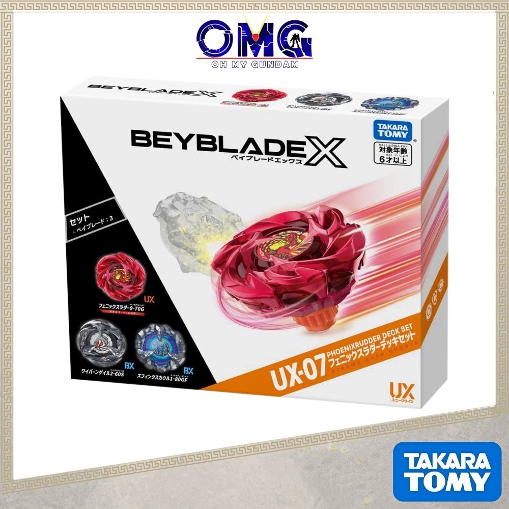 Takara Tomy Beyblade X UX-07 Phoenix Rudder Deck Set 914594 Bey Blade ...